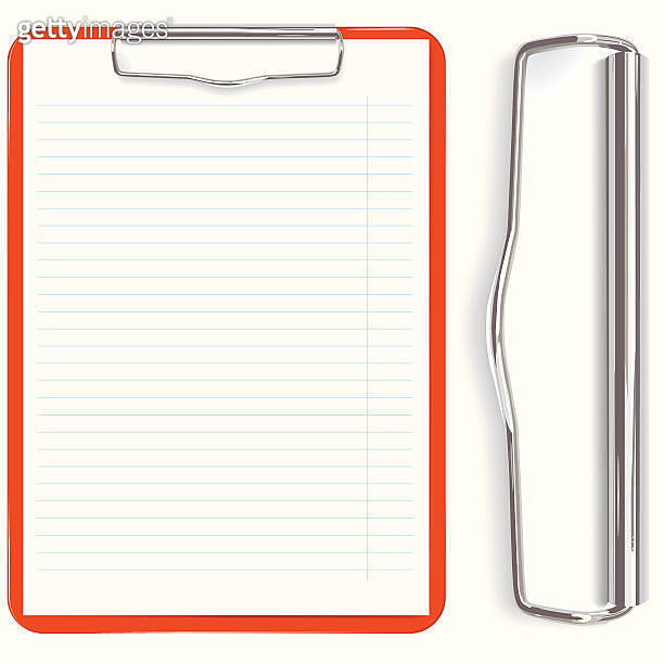 high detailed red clipboard and paper sheet 이미지 (118170402) - 게티이미지뱅크