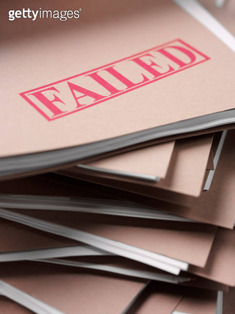 Pile of Paperwork with a Failed Stamp 이미지 (182220102) - 게티이미지뱅크