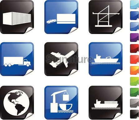 commercial freight shipping sticker set 이미지 (123388873) - 게티이미지뱅크