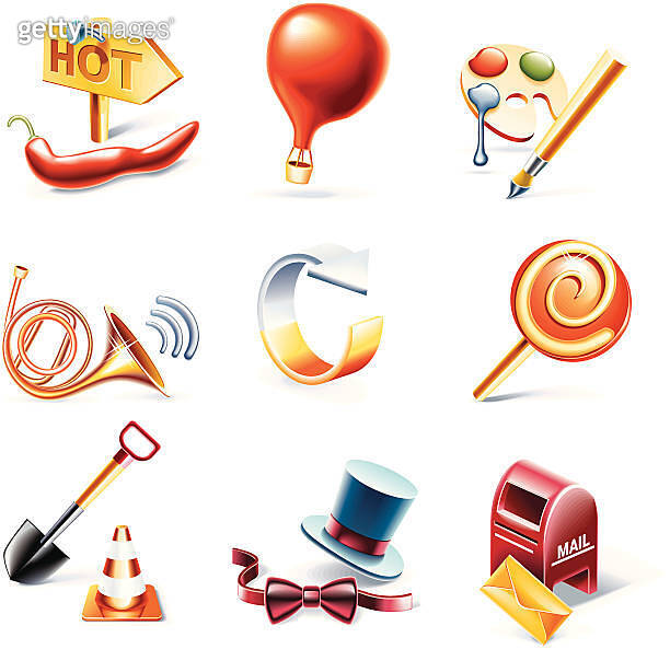 Cartoon style objects (109214535) 일러스트, 무료 일러스트, 아이콘, 무료 아이콘 - 게티이미지뱅크