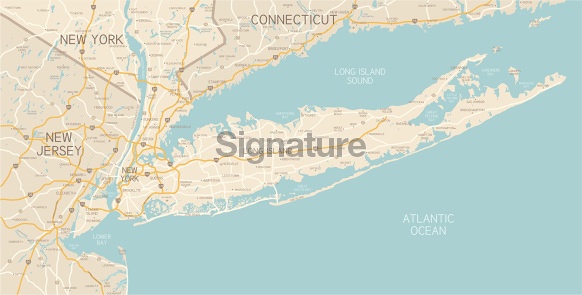 NYC Region and Long Island Map 이미지 (165751953) - 게티이미지뱅크