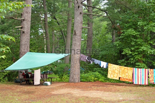 Camping Clothes Line 이미지 (182471344) - 게티이미지뱅크