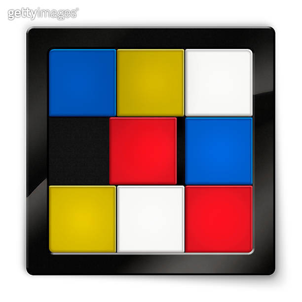 Sliding Puzzle - Blank with coloured squares (182724995) - 게티이미지뱅크