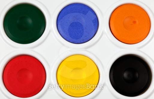 children's watercolour paint palette 이미지 (98275537) - 게티이미지뱅크