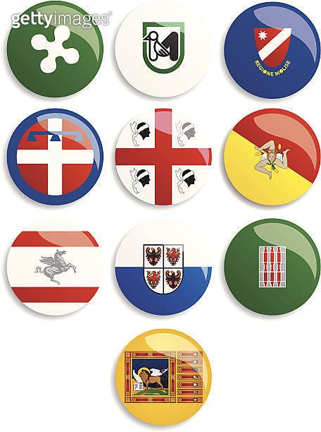 The flags of Italian regions (Le bandiere delle regioni italiane ...