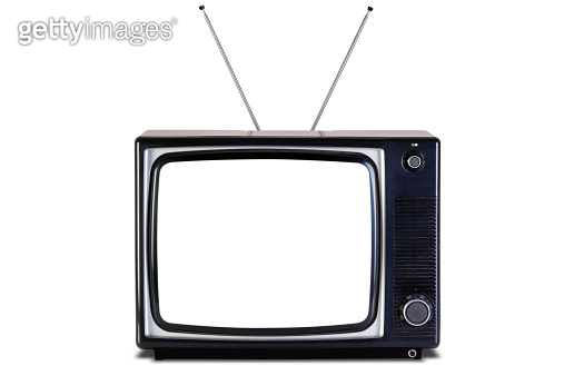 Retro TV isolated shadow clipping path. (121032290) - 게티이미지뱅크