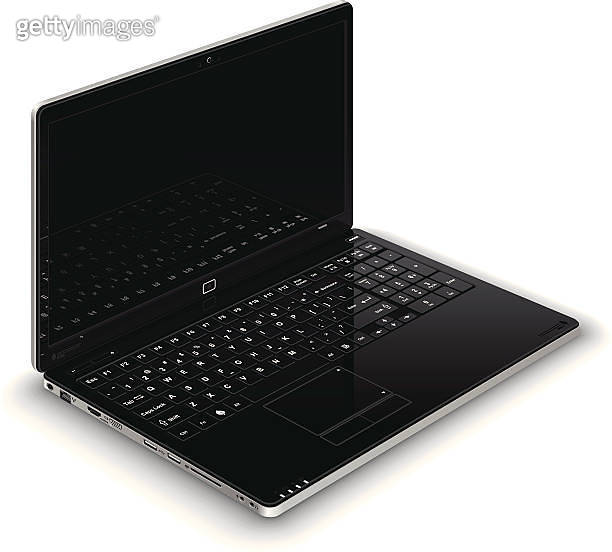 Laptop Left Side Full View (164476601) 일러스트, 무료 일러스트 - 게티이미지뱅크