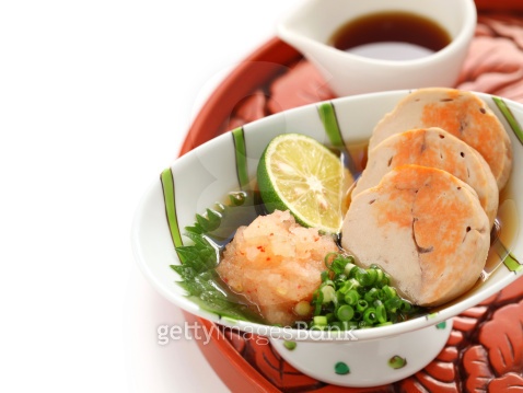 ankimo, steamed monkfish liver, japanese cuisine (158371315) - 게티이미지뱅크