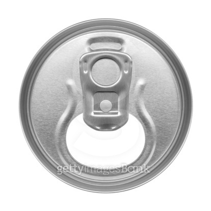 open beer can, view from the top 이미지 (153999095) - 게티이미지뱅크