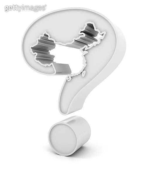 Question mark in the shape of China map (452757995) 일러스트, 무료 일러스트 - 게티이미지뱅크