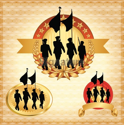 Military Parade Soldier Banners and Icons 이미지 (472352081) - 게티이미지뱅크