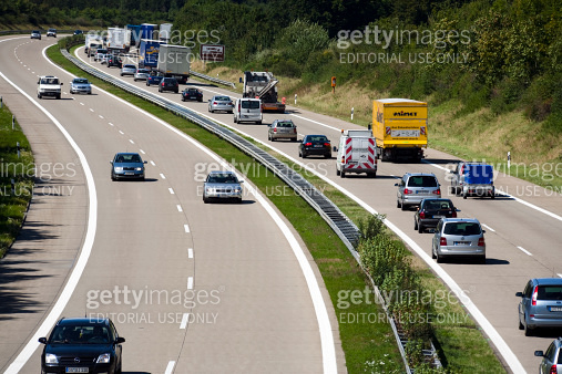 Summer Traffic on Highway, A7 Autobahn, Germany 이미지 (458067459) - 게티이미지뱅크