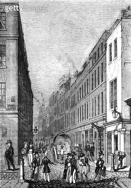 Paternoster Row, London (Victorian woodcut) 이미지 (170178694) - 게티이미지뱅크