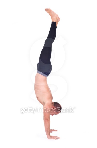 Practicing Yoga exercises: Full Arm Balance - Adho Mukha Vrksasana ...