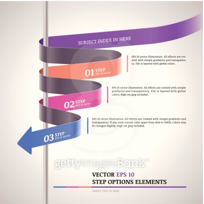 Modern zigzag infographic, steps paper strip template. 이미지 (450649039 ...