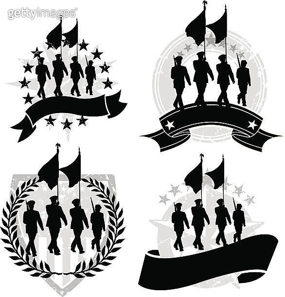 Military Parade Armed Forces Soldier Banners (175953656) - 게티이미지뱅크