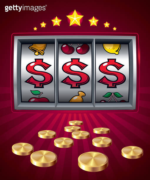 Red slot machine animation with gold coins 이미지 (165906953) - 게티이미지뱅크