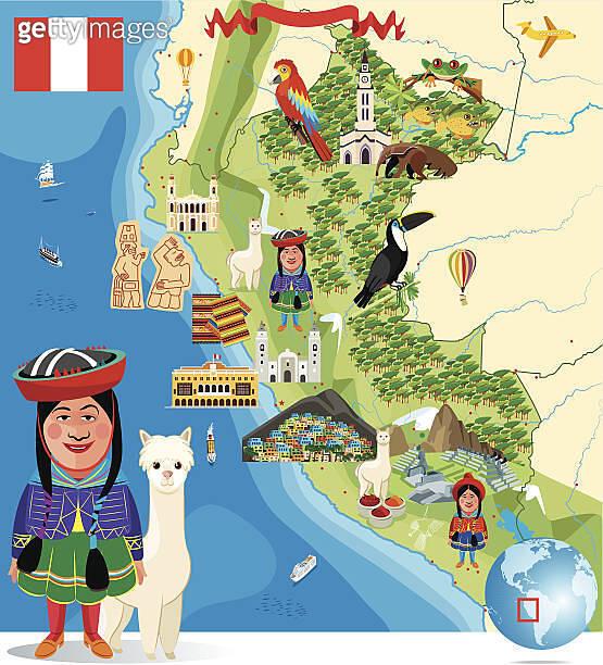 Cartoon Map of PERU (168577184) 일러스트, 무료 일러스트 - 게티이미지뱅크