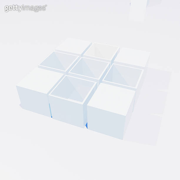 gray 3D model cube boxes background 이미지 (185624822) - 게티이미지뱅크