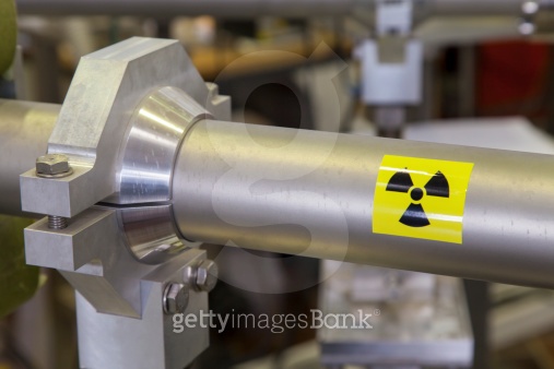 Details of ION accelerator with radiation warning sign 이미지 (466356159 ...