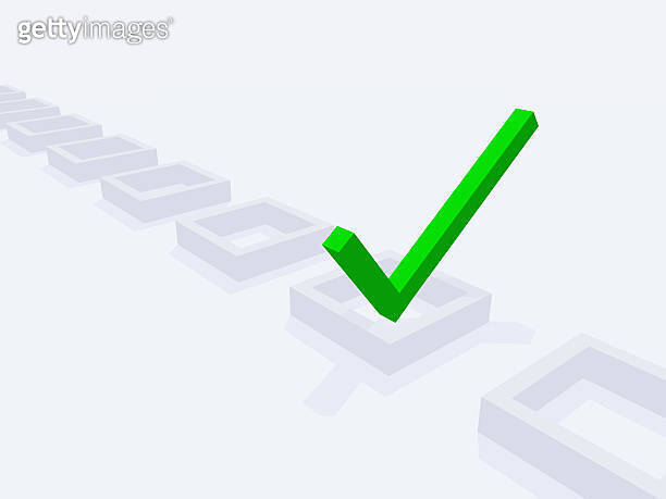 Three Dimension Check Mark 이미지 (180460491) - 게티이미지뱅크