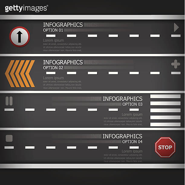 Street & Sign Infographics Design Template (182190508) 일러스트, 무료 일러스트 ...