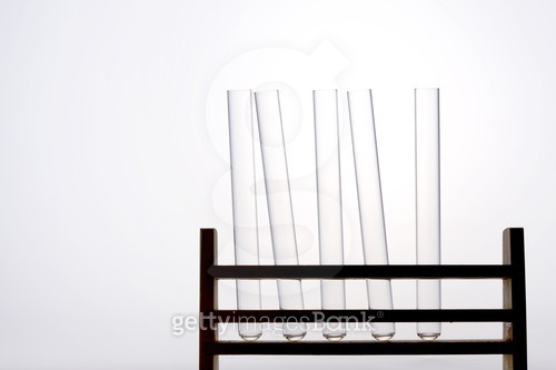 Empty test tubes in rack 이미지 (a4002896) - 게티이미지뱅크