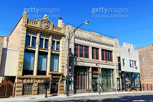 Old commercial buildings in Wicker Park, Chicago 이미지 (458888445) - 게티이미지뱅크