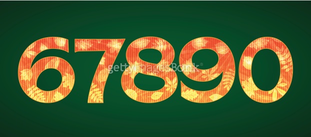 Numbers 67890 in the autumn style 이미지 (454366113) - 게티이미지뱅크