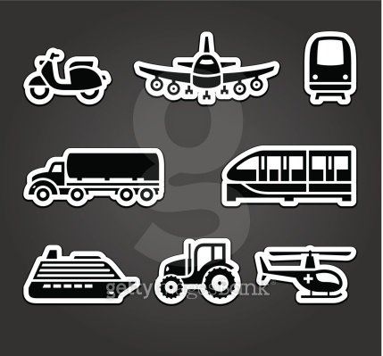 Set of sticky stickers, transport symbols 이미지 (180772801) - 게티이미지뱅크