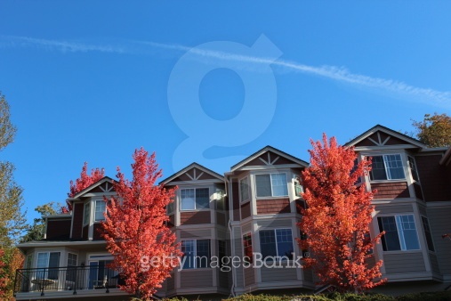 Townhouse Condominium with Autumn Foliage 이미지 (457741513) - 게티이미지뱅크