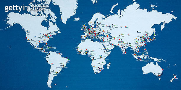 World Major Cities Map 이미지 (459448629) - 게티이미지뱅크