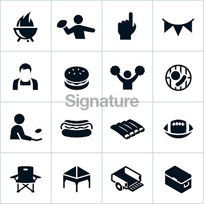 Black Tailgate Party Icons 이미지 (482966525) - 게티이미지뱅크