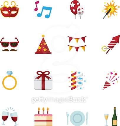 Celebration Icons and Party Icons 이미지 (497079527) - 게티이미지뱅크