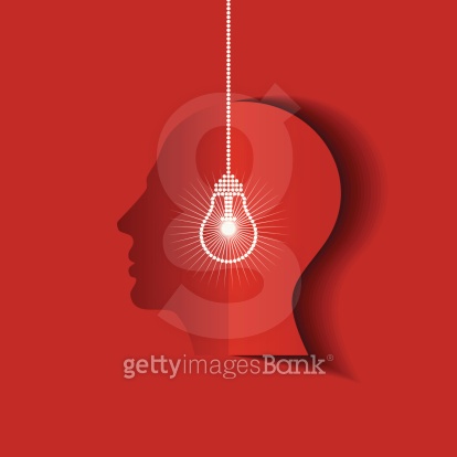 human head thinking a new idea 이미지 (490377675) - 게티이미지뱅크