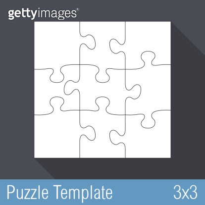 Puzzle Template 3x3 (489905925) 일러스트, 무료 일러스트 - 게티이미지뱅크