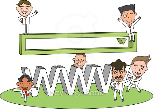 Funny line character illustration Business Story series (523709235 ...