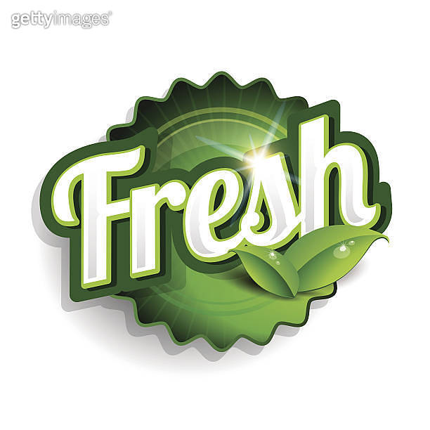 fresh food label, badge or seal 이미지 (517305881) - 게티이미지뱅크
