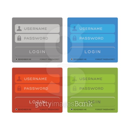 Vector login interface - password, security 이미지 (465846629) - 게티이미지뱅크