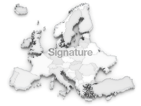 Europe map light gray 3d on white 이미지 (522526945) - 게티이미지뱅크