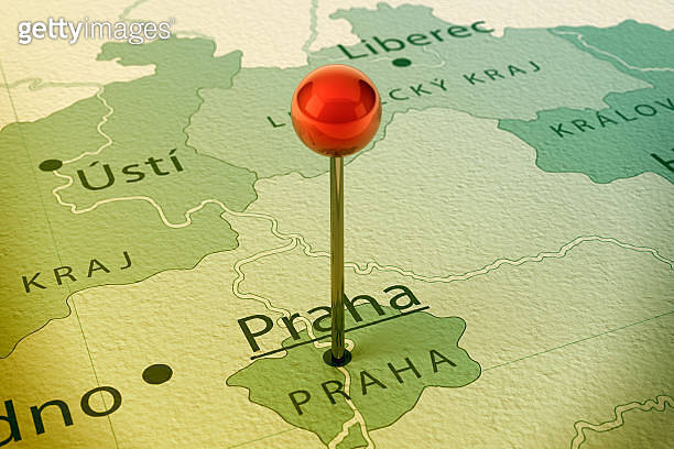 Prague Map City Straight Pin Vintage 이미지 (467801611) - 게티이미지뱅크
