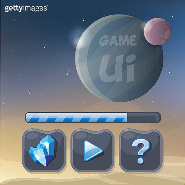 game menu user interface elements and buttons (518000051) 일러스트, 무료 일러스트 ...