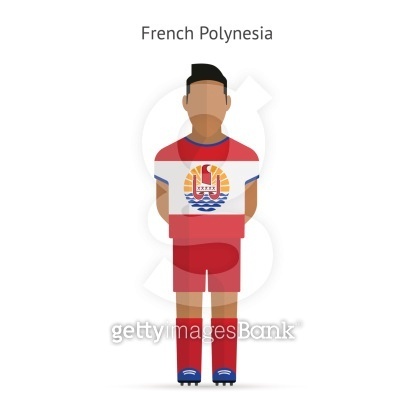 French Polynesia football player. Soccer uniform. 이미지 (490801719) - 게티이미지뱅크