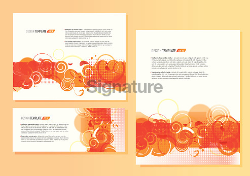 Presentation template with sample text layout set of three (517114751 ...
