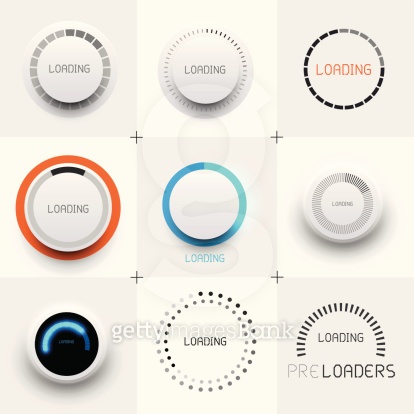 Set of Preloaders - for progress loading items (490310255) 일러스트, 무료 ...