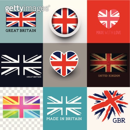 Vector Union Jack Flag Collection 이미지 (490131717) - 게티이미지뱅크
