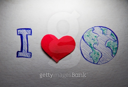 I love planet earth & I love environment 이미지 (501738415) - 게티이미지뱅크