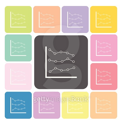 Graph Icon color set vector illustration (520688221) 일러스트, 무료 일러스트 - 게티 ...