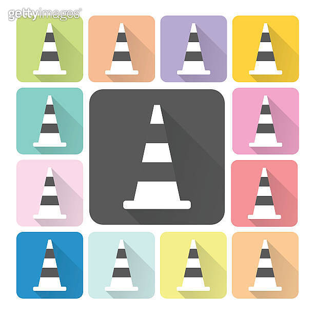 Cone Icon color set vector illustration (520618511) 일러스트, 무료 일러스트, 아이콘 ...