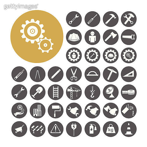 Engineer Icon set vector illustration. (519560295) 아이콘, 무료 아이콘 - 게티이미지뱅크